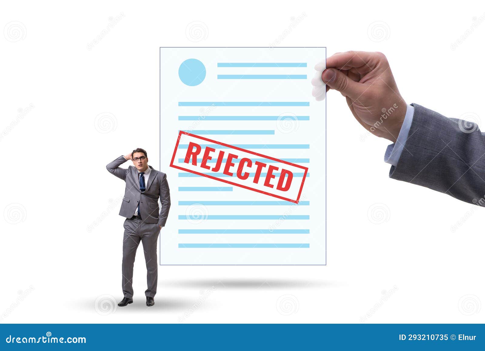 Man Receiving Rejection Notice on His Cv Stock Image - Image of ...