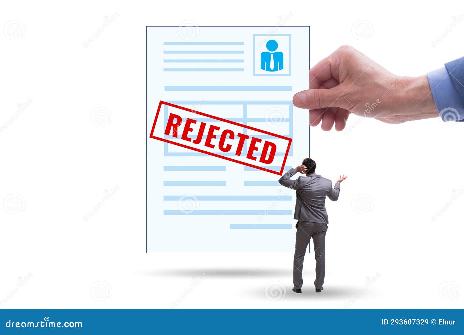 Man Receiving Rejection Notice on His Cv Stock Image - Image of denial ...