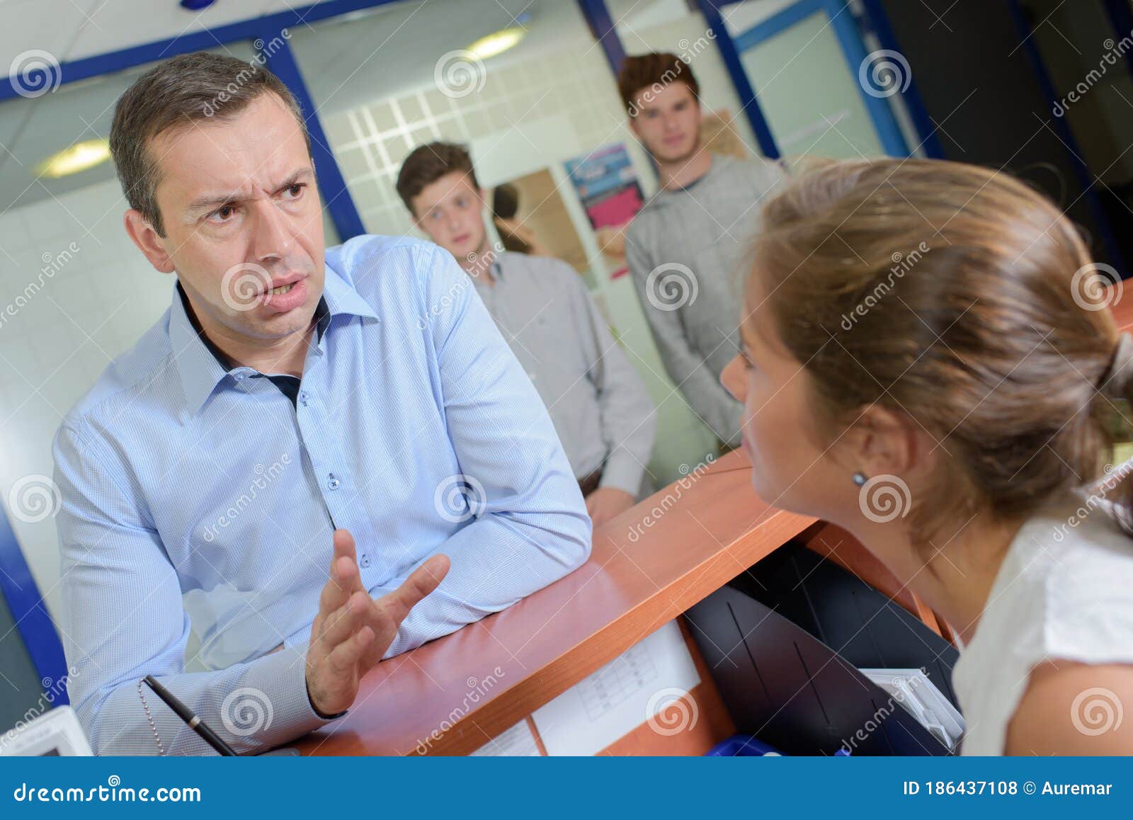 Angry Customer At Counter