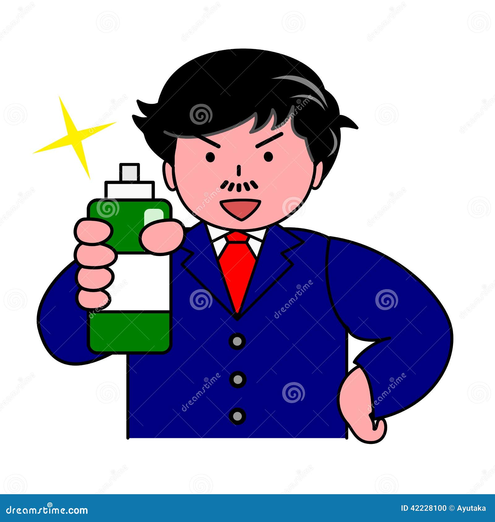 Man recommending goods stock vector. Illustration of deodorant - 42228100