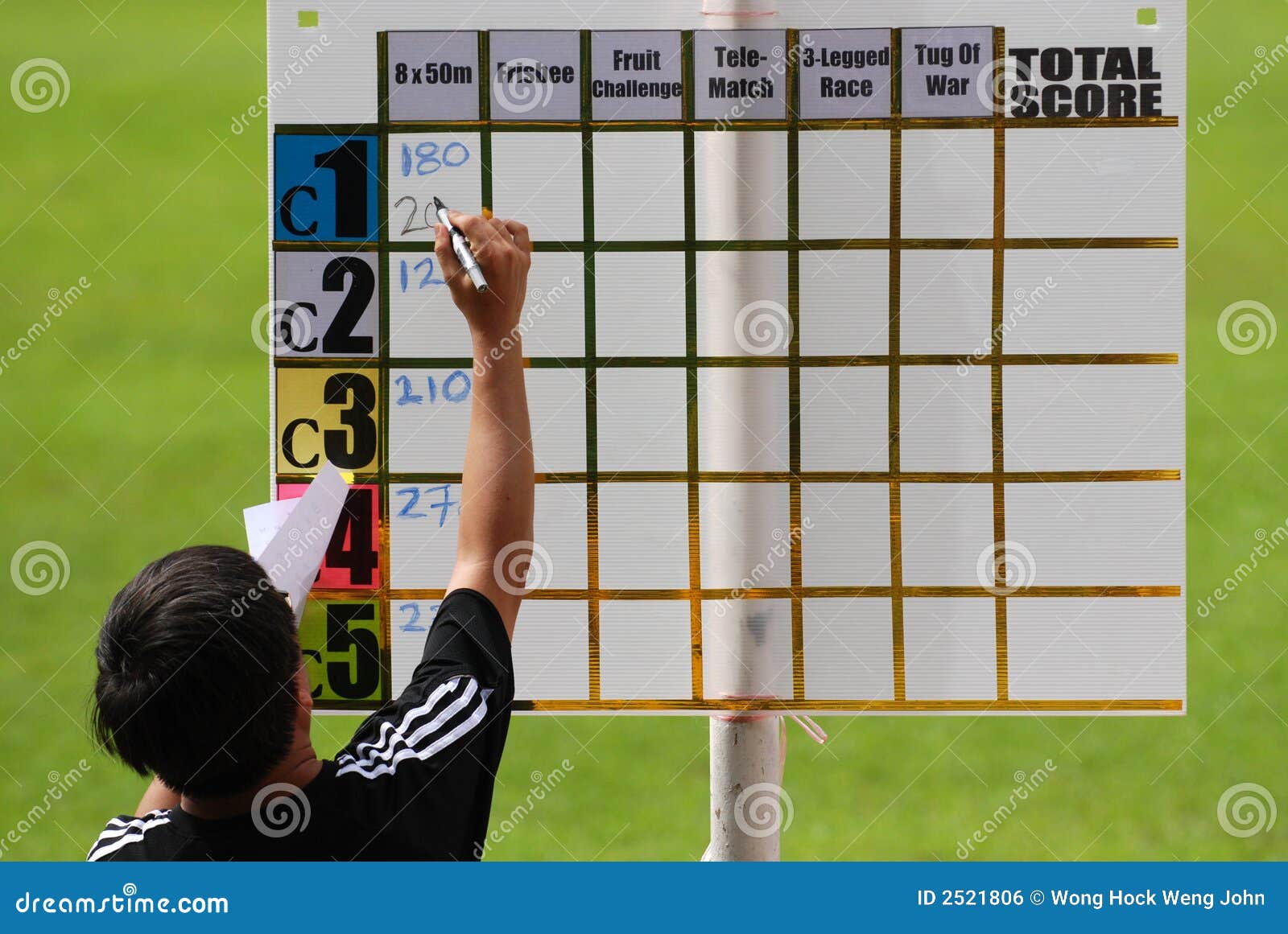Man recording results stock photo. Image of party, sport - 2521806