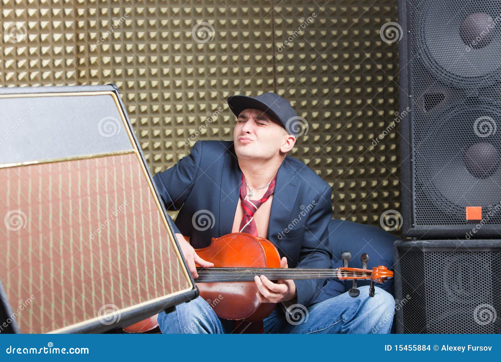 Man in recording studio stock photo. Image of room, audio - 15455884
