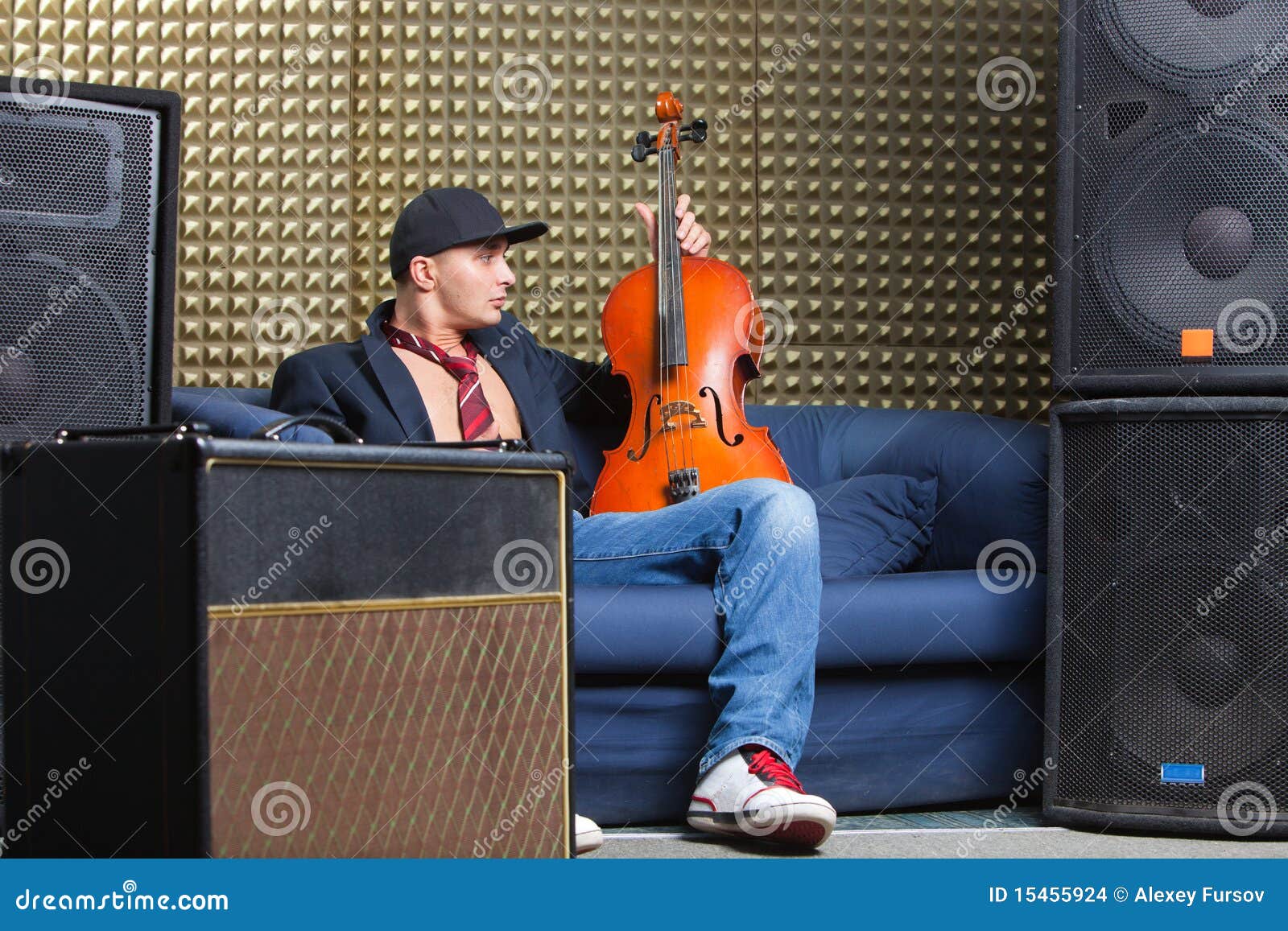 Man in recording studio stock photo. Image of studio - 15455924