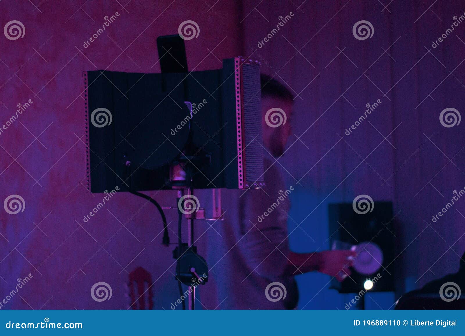 Man recording MUSIC stock photo. Image of microphone - 196889110