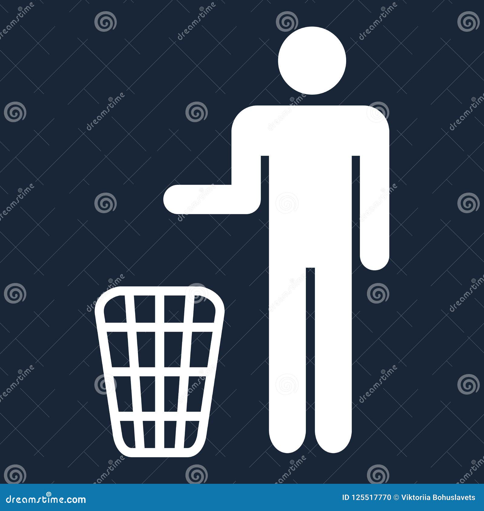 A Man and Recycle Logo Isolated Vector Icon Stock Illustration ...