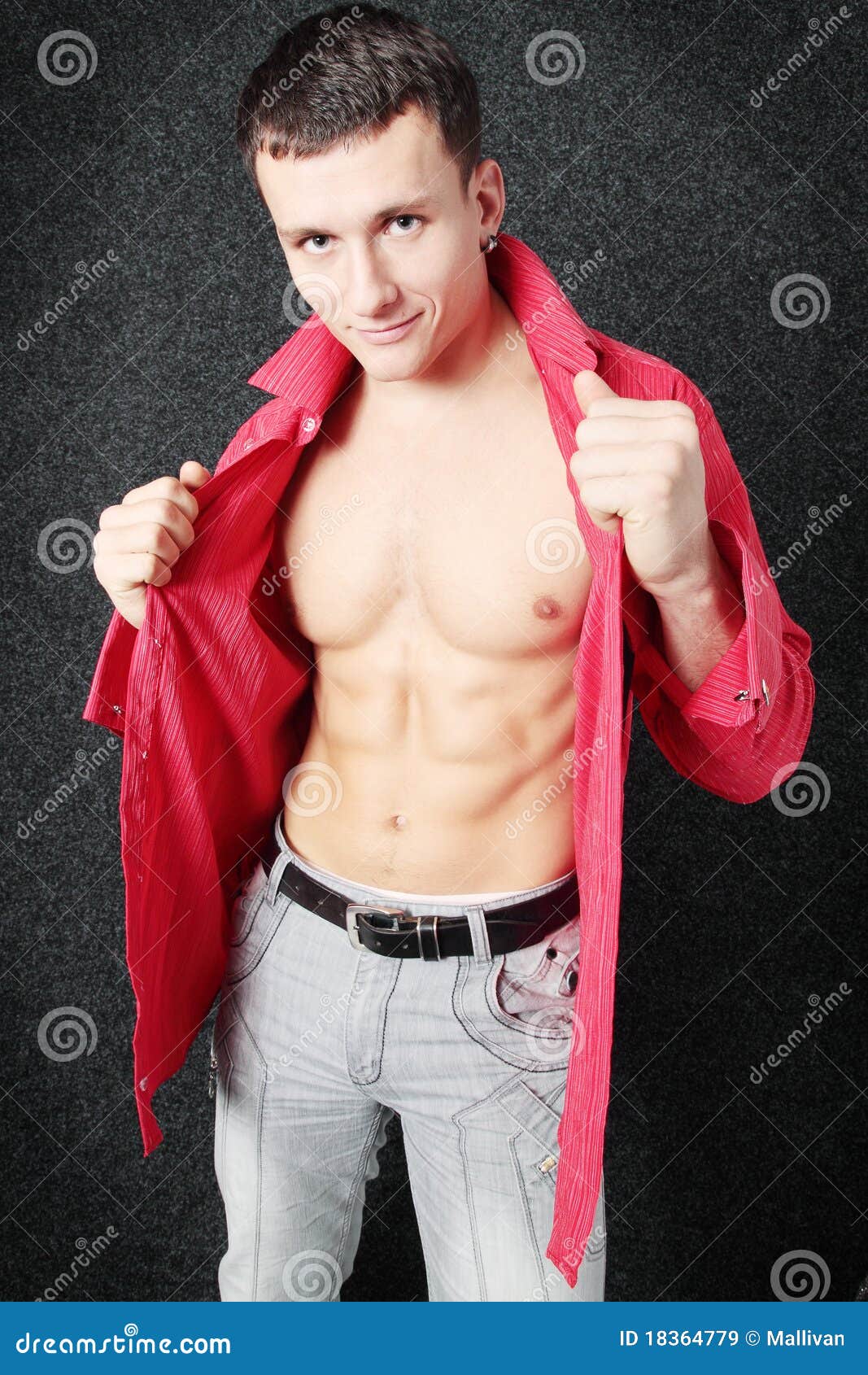 Man in red stock image. Image of love, body, adult, bodybuilding - 18364779