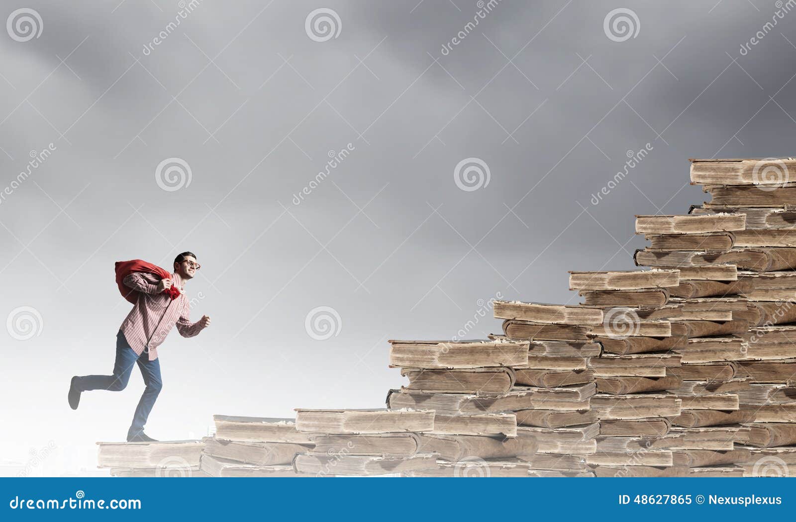Man with red bag stock image. Image of hard, shopaholic - 48627865