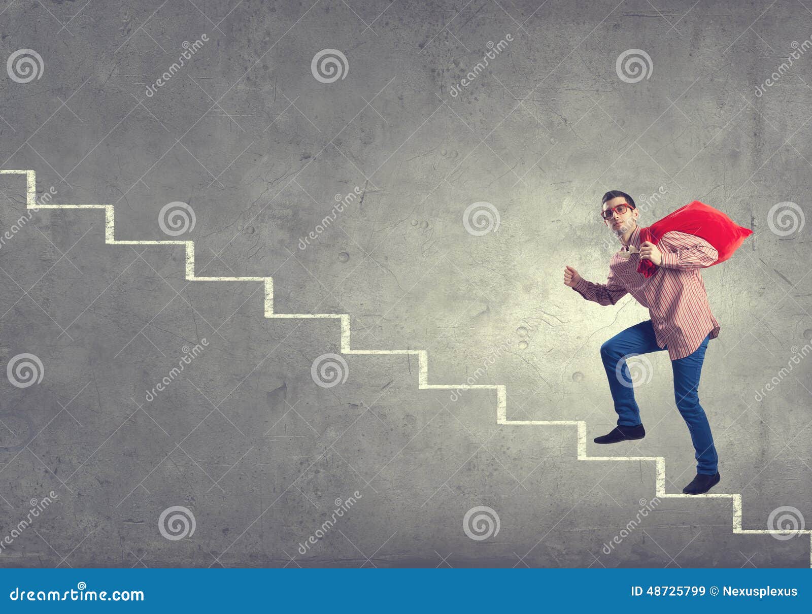 Man with red bag stock image. Image of customer, human - 48725799