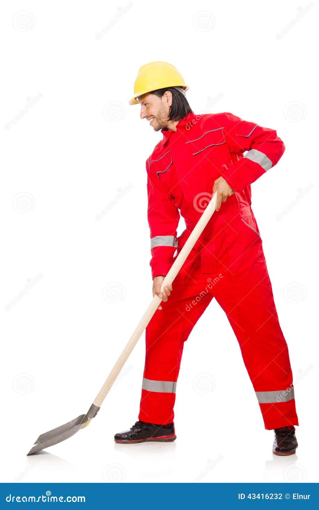 Man in red coveralls stock photo. Image of metal, industrial - 43416232