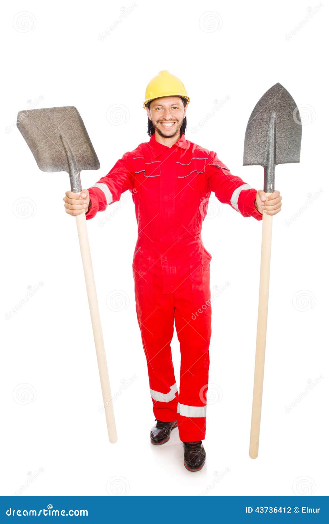 Man in red coveralls stock photo. Image of equipment - 43736412