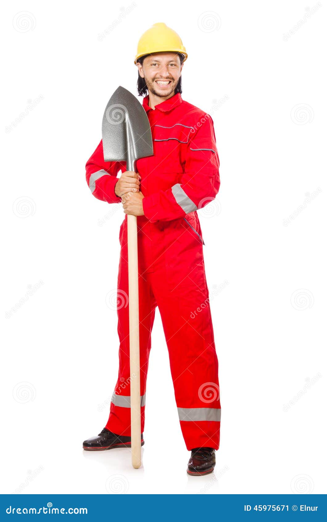 Man in red coveralls stock image. Image of industrial - 45975671