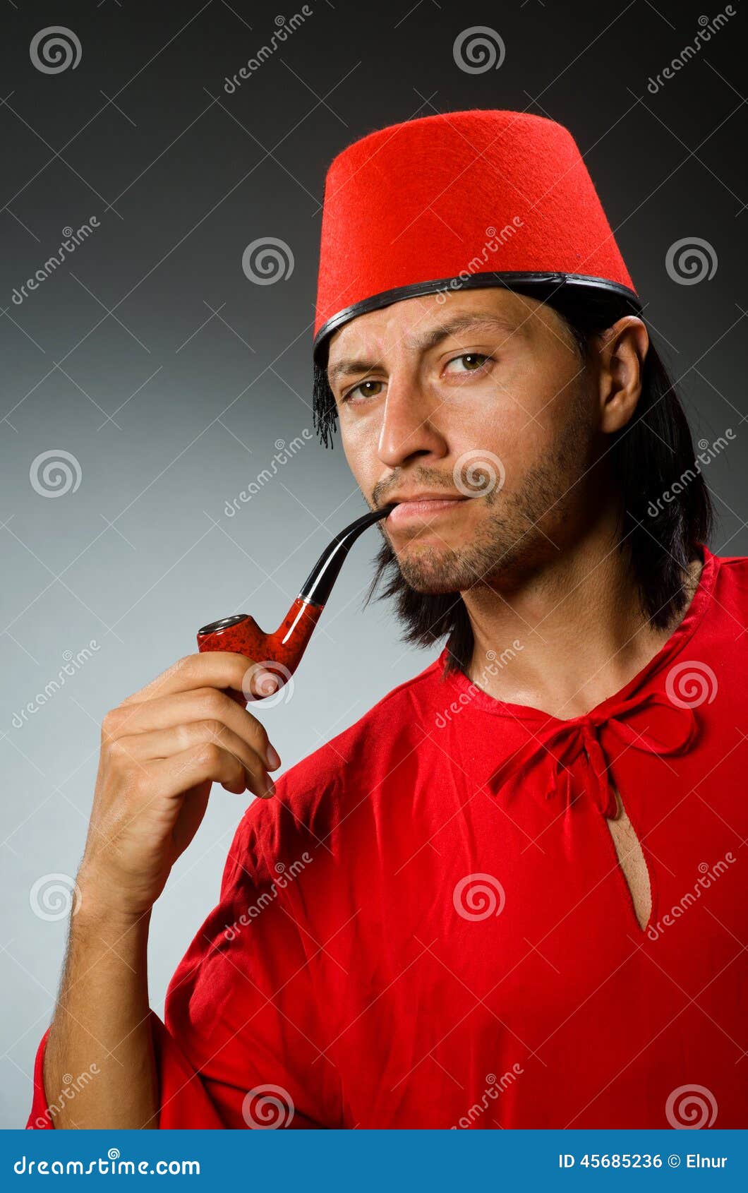 Man in red dress wearing stock photo. Image of addiction - 45685236