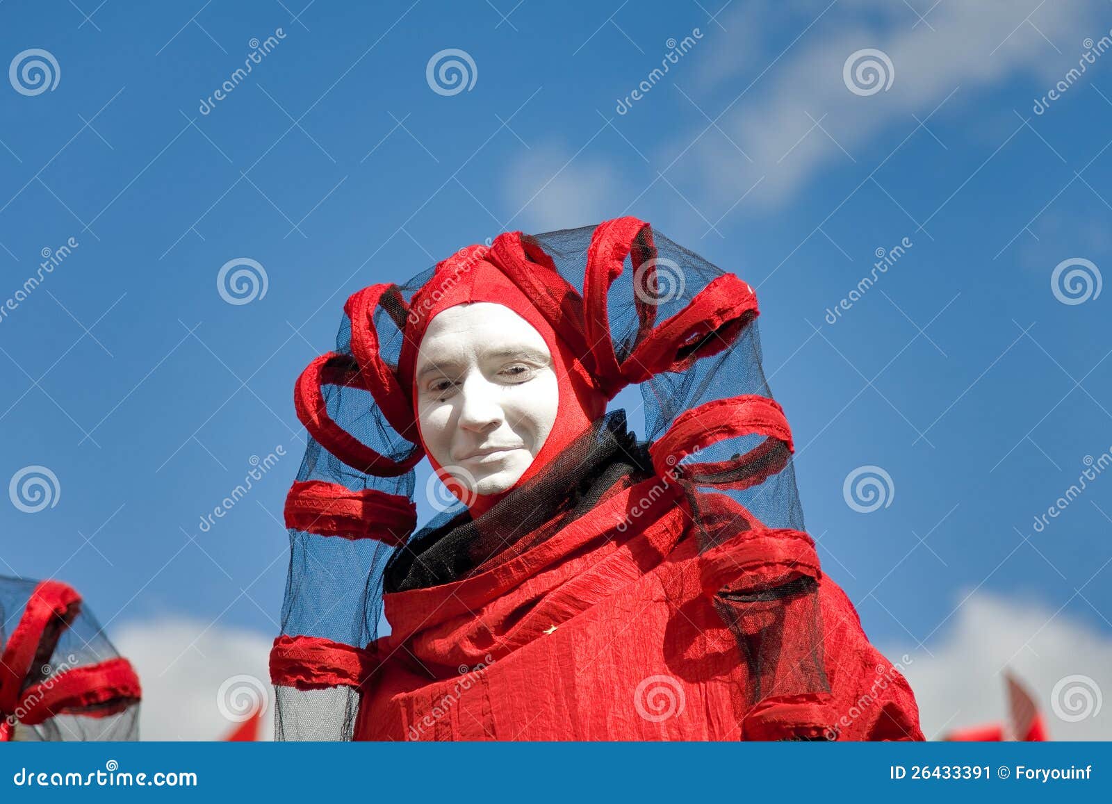 Man in Red Fancy-dress of Harlequin Editorial Photo - Image of people ...