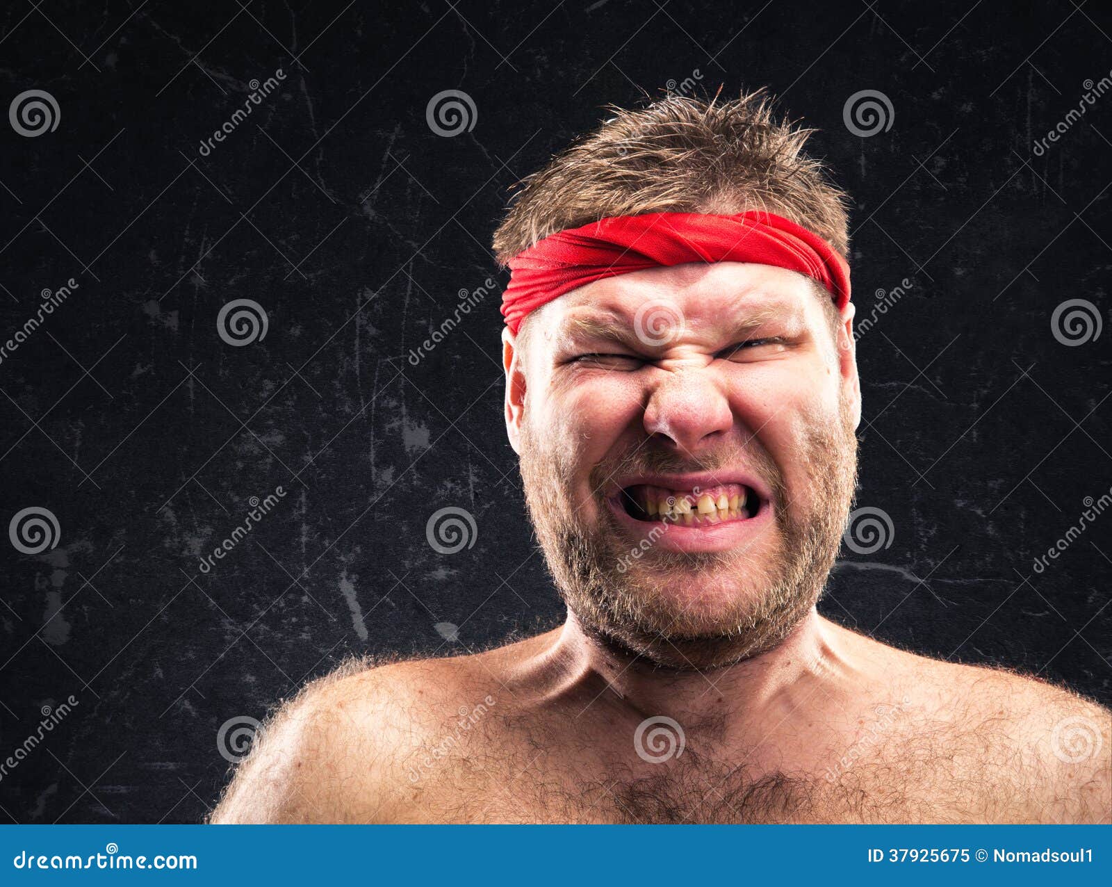 Man with red headband stock image. Image of black, sport - 37925675