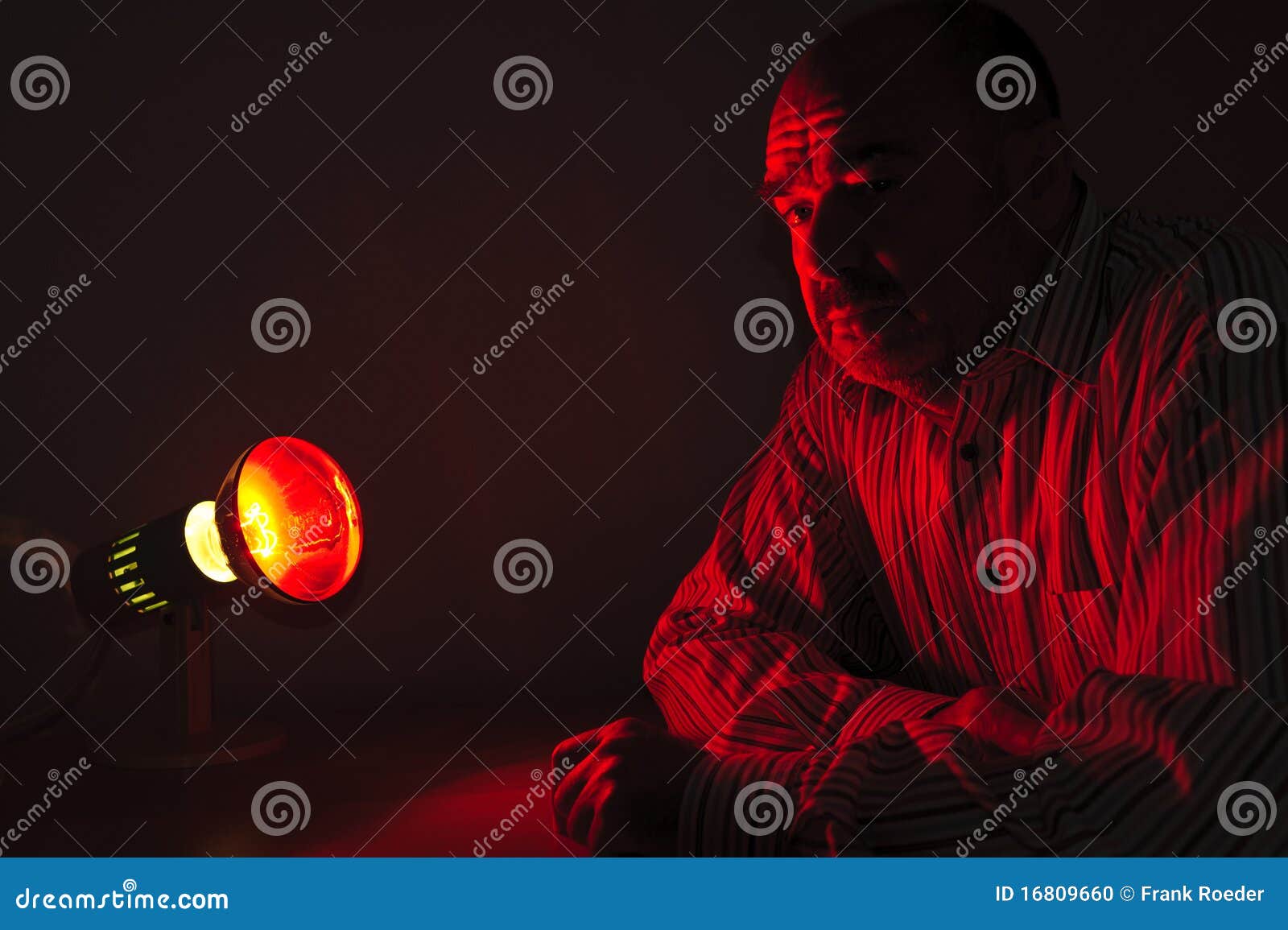 Man with red light stock photo. Image of table, beard - 16809660