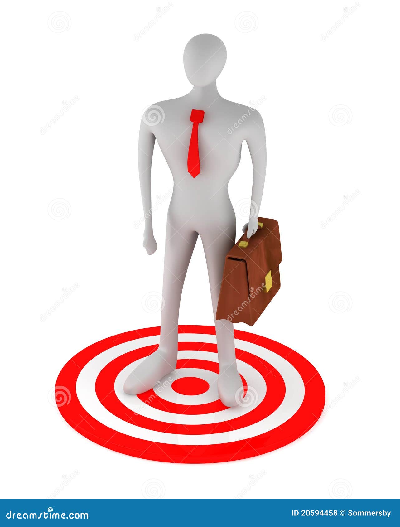 Man on the red target stock illustration. Illustration of figure - 20594458