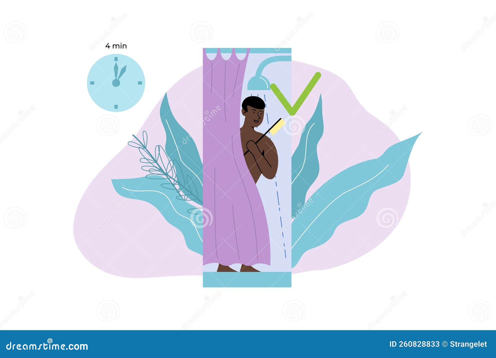 Man Is Reducing Usage Of Water By Showering Short Time Sustainable