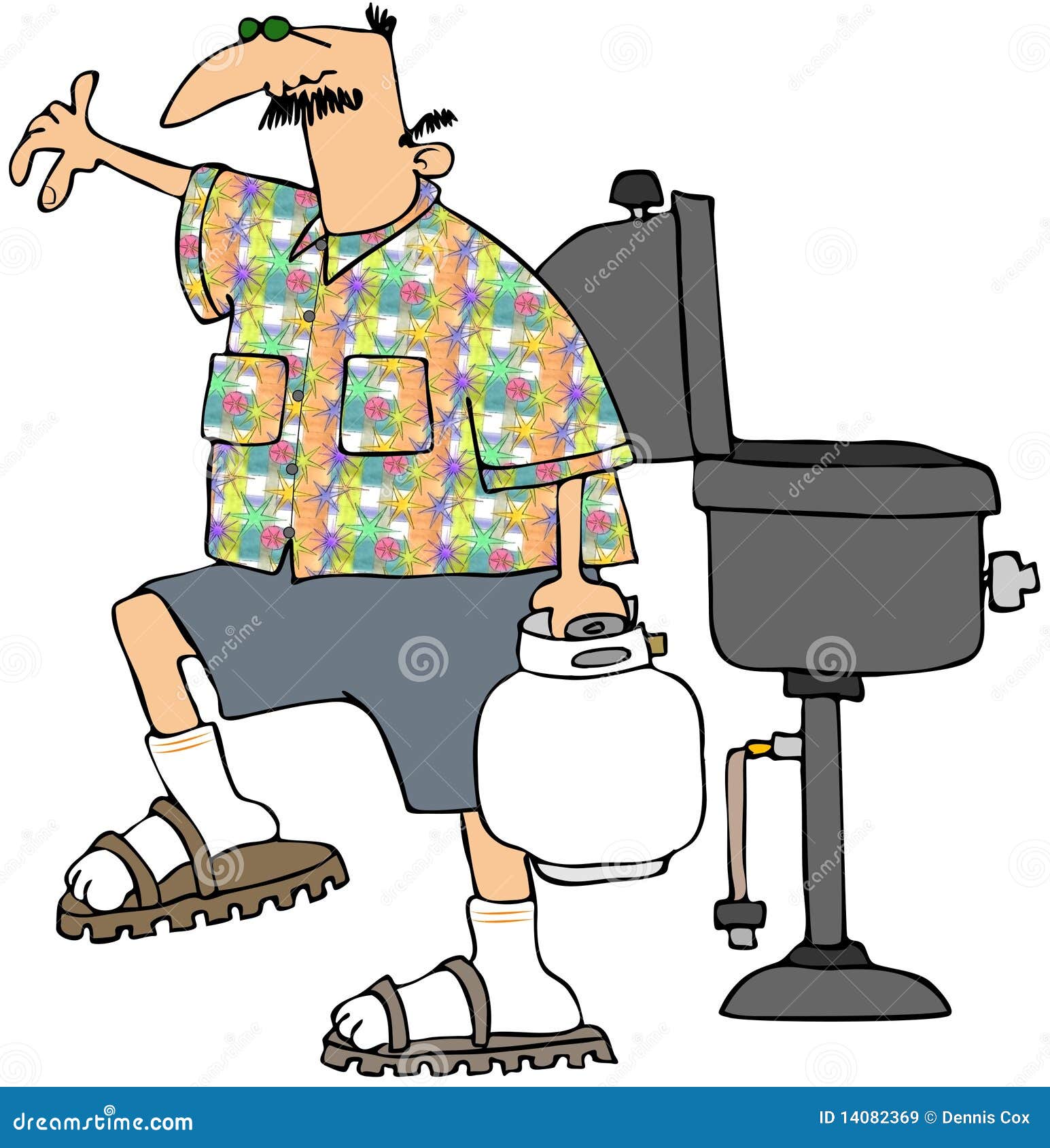 Propane Tank With Thumbs Up Cartoon Vector | CartoonDealer.com #69118277