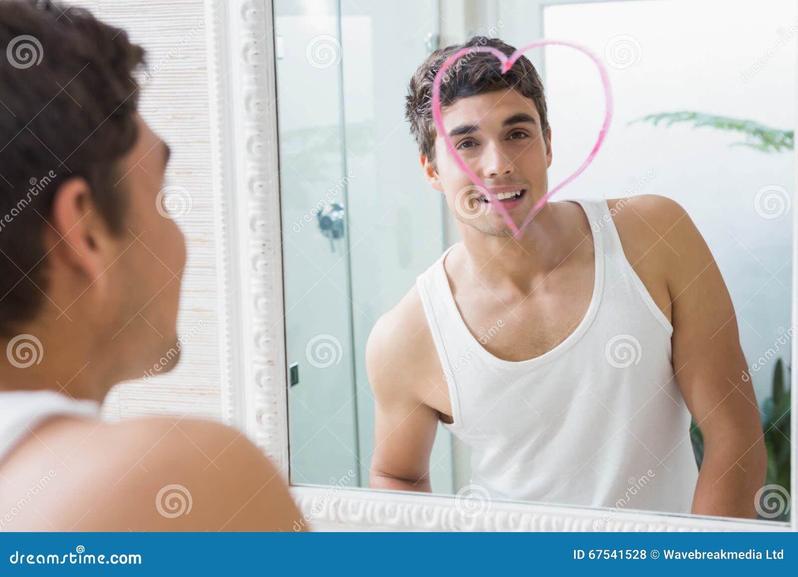 Man reflection in mirror stock photo. Image of domicile - 67541528