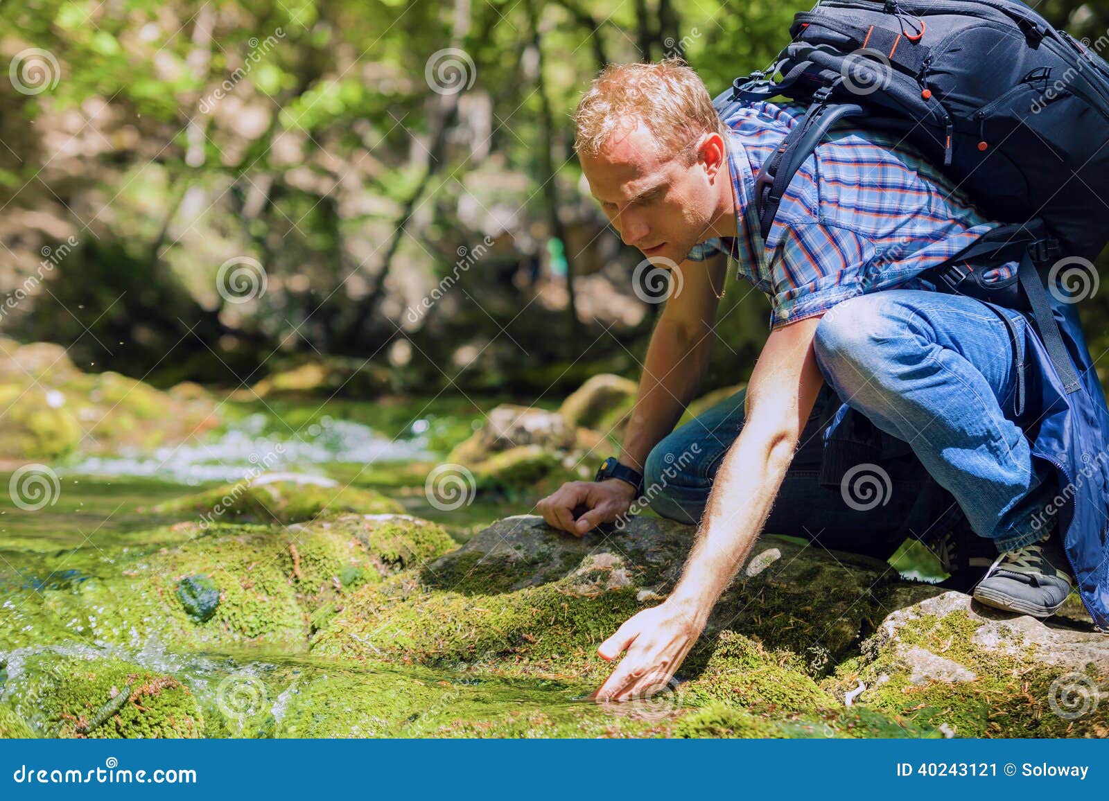 Man Refreshing Face with Water Stock Image - Image of refreshing, high ...