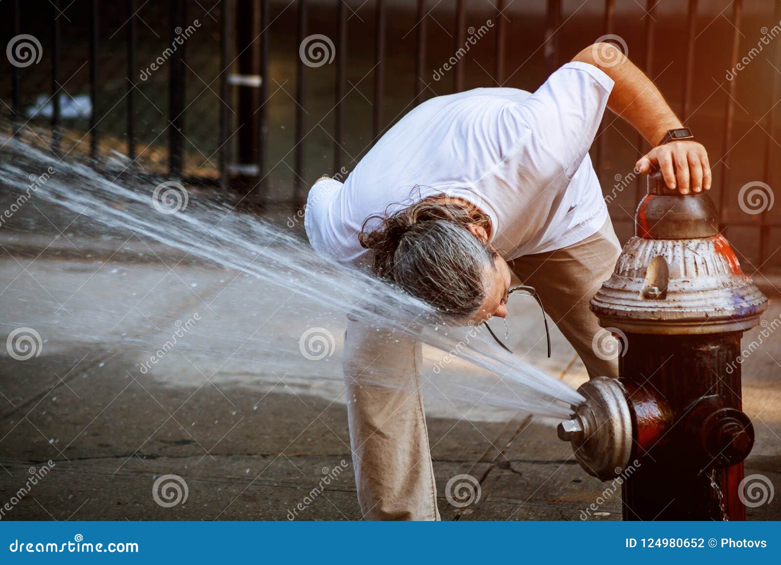 Hydrant With Water Hoses And Fire Extinguish Equipment Stock Photo ...