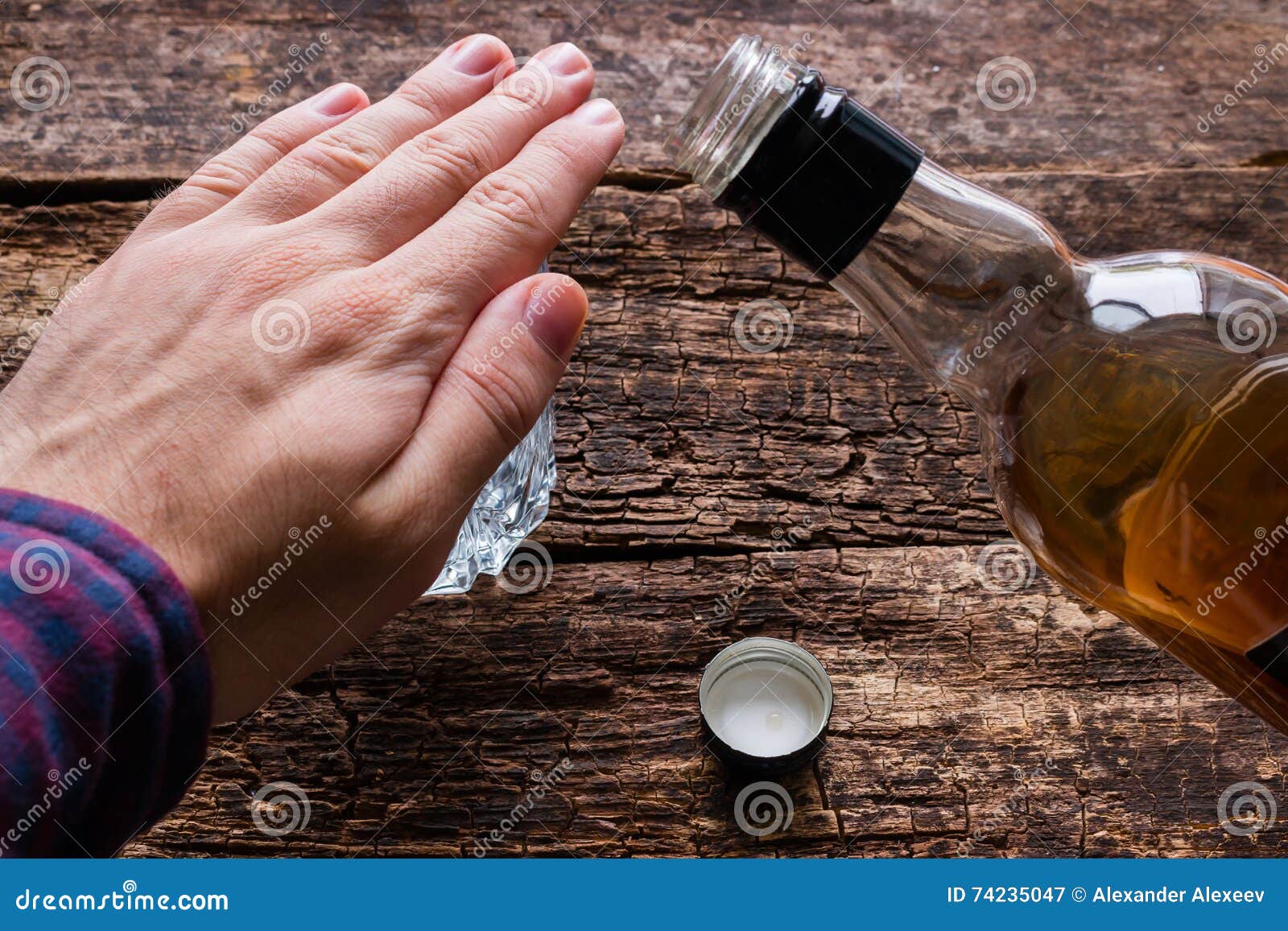 Man refuses to alcohol stock image. Image of problem - 74235047
