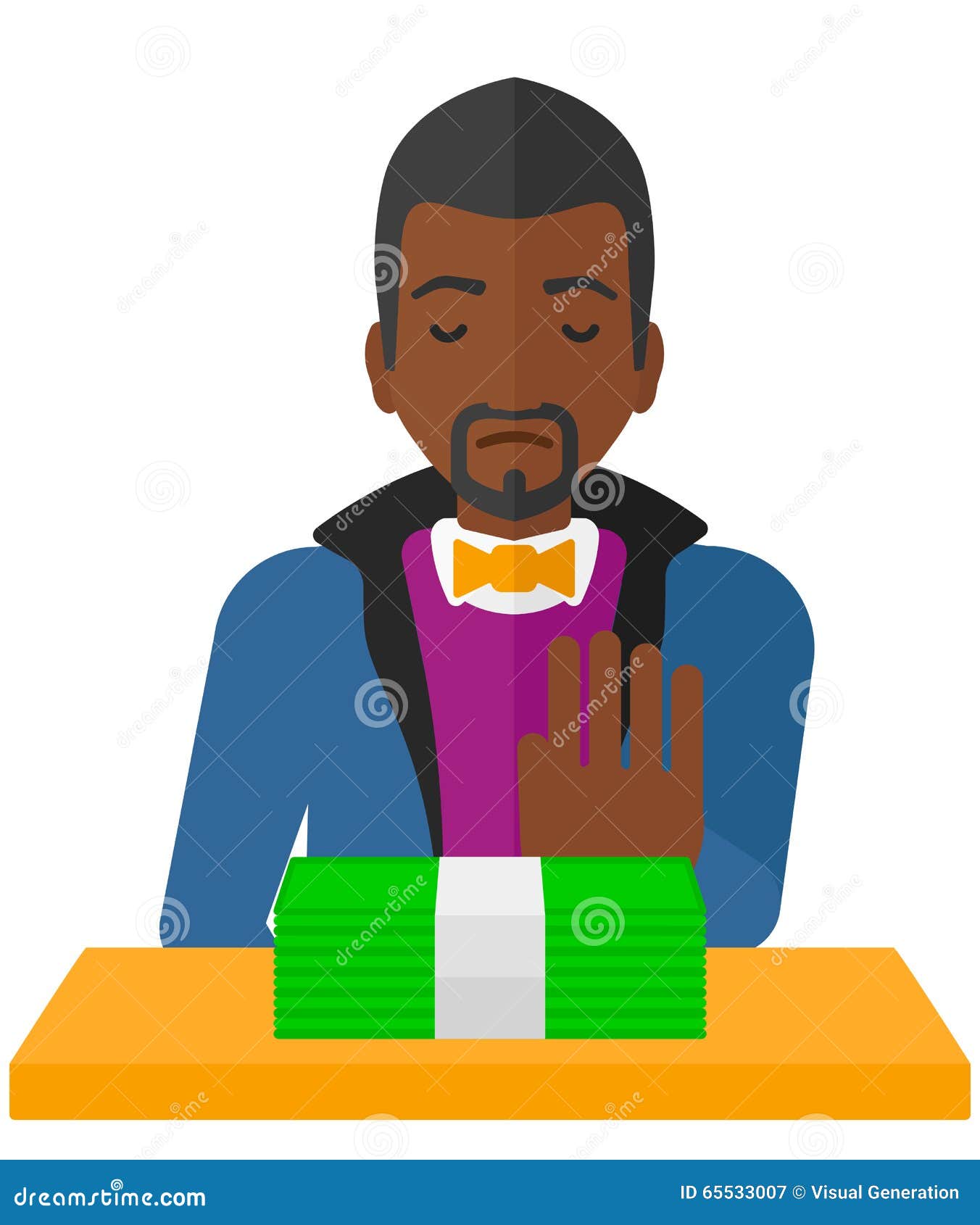 Man Refusing Bribe Vector Illustration. | CartoonDealer.com #74080097 Man Refusing Bribe Vector Illustration. | CartoonDealer.com #74080097
