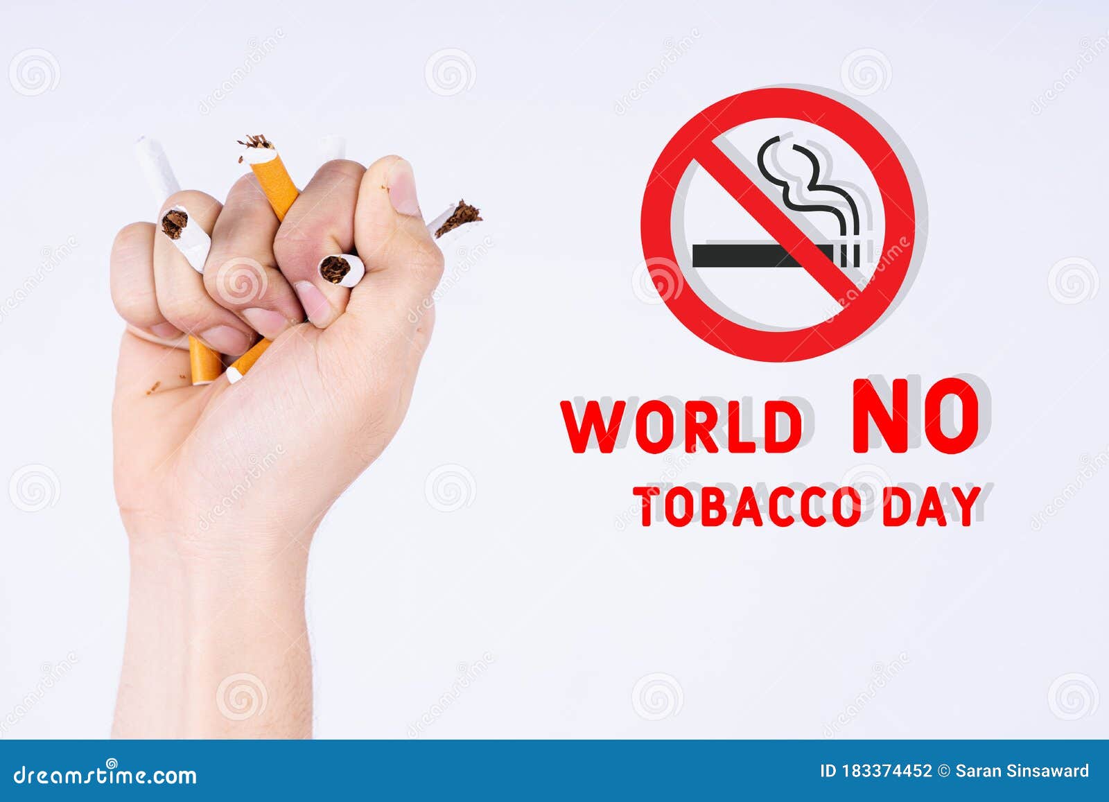 Man Refusing Cigarette Concept for Quitting Smoking. No Smoking ...