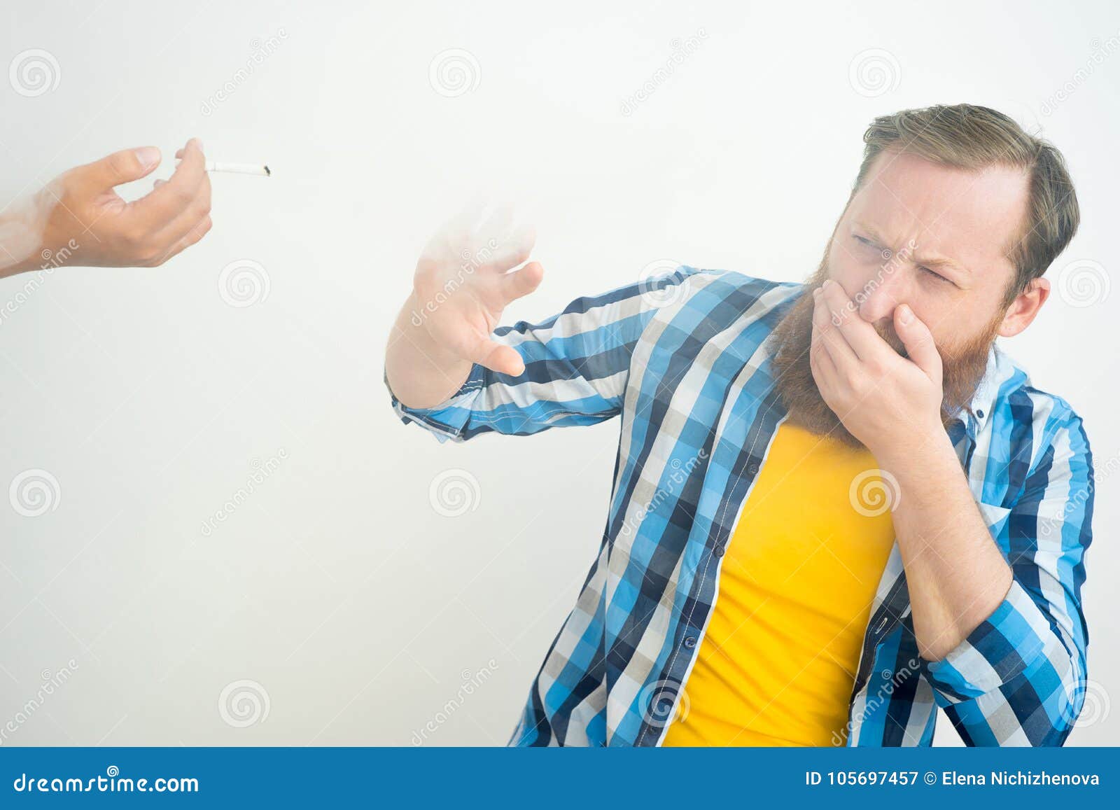 Man refusing a cigarette stock image. Image of hold - 105697457