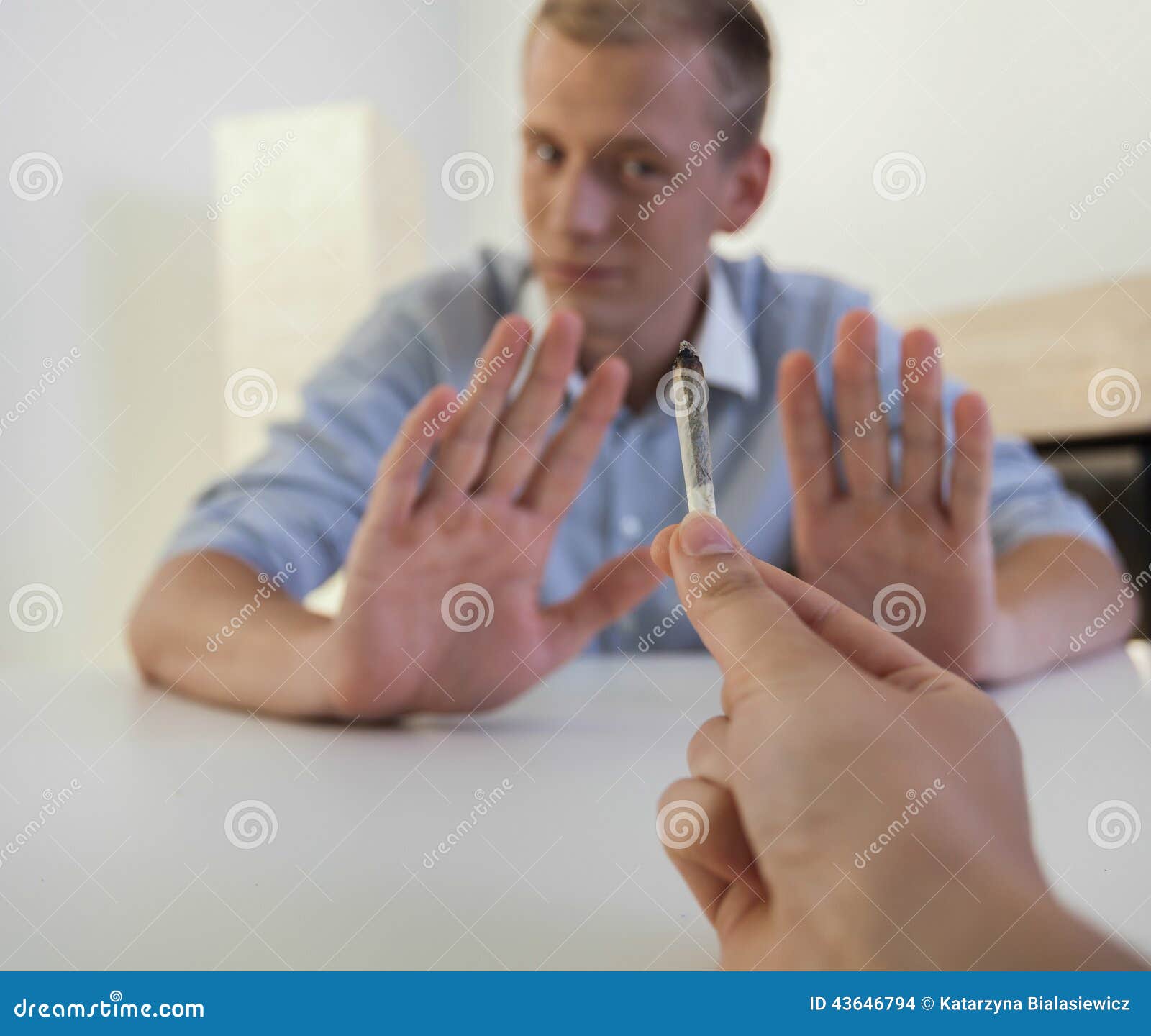 Man refusing a joint stock photo. Image of joint, businessman - 43646794
