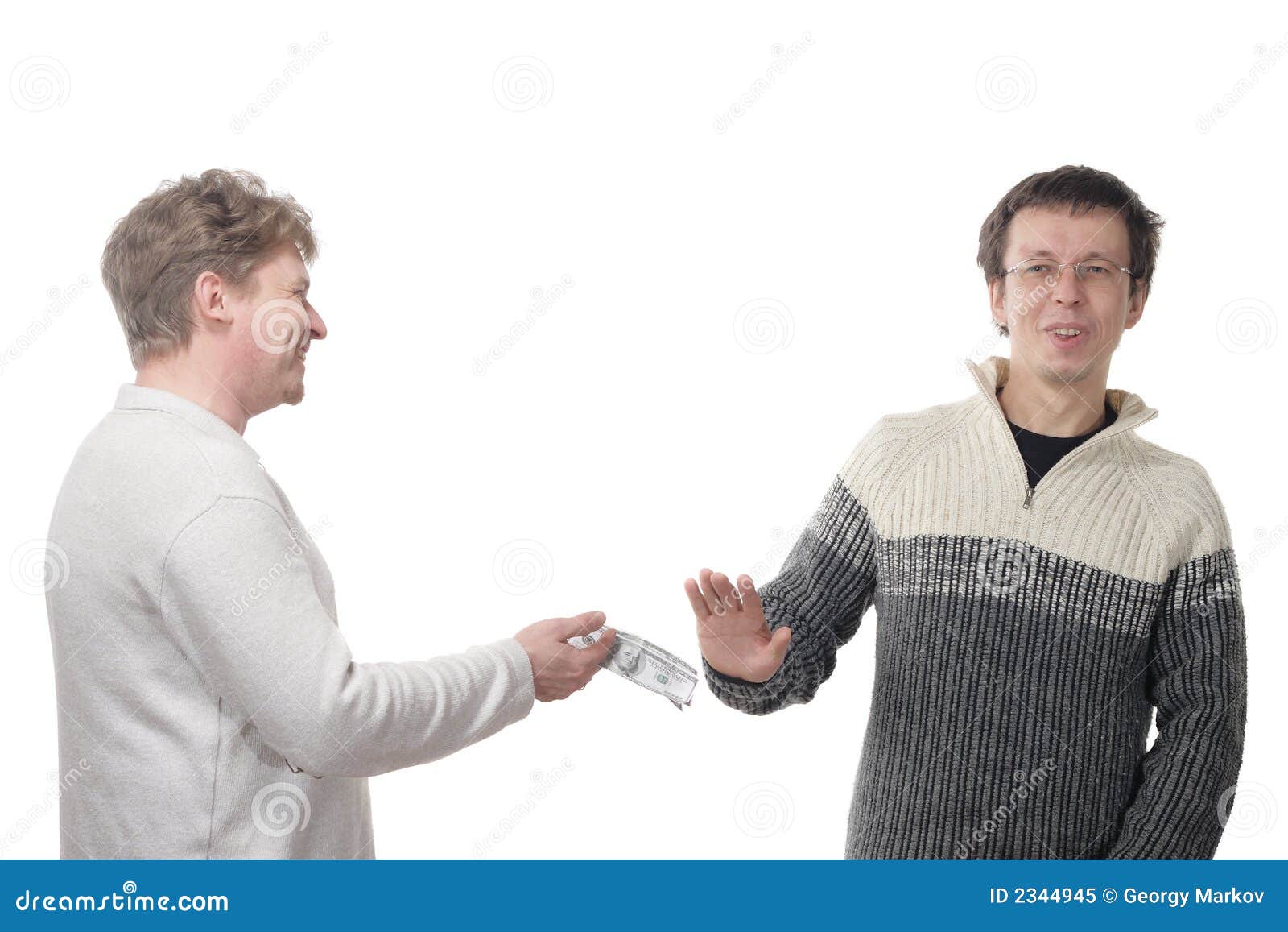 Man refusing money stock image. Image of partner, refuse - 2344945