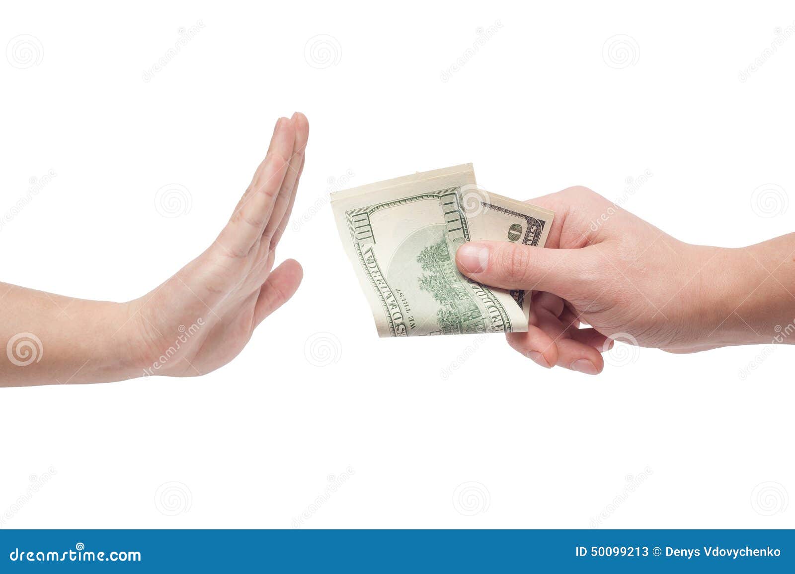 Man Refusing Money Offered By Man Royalty-Free Stock Photography ...