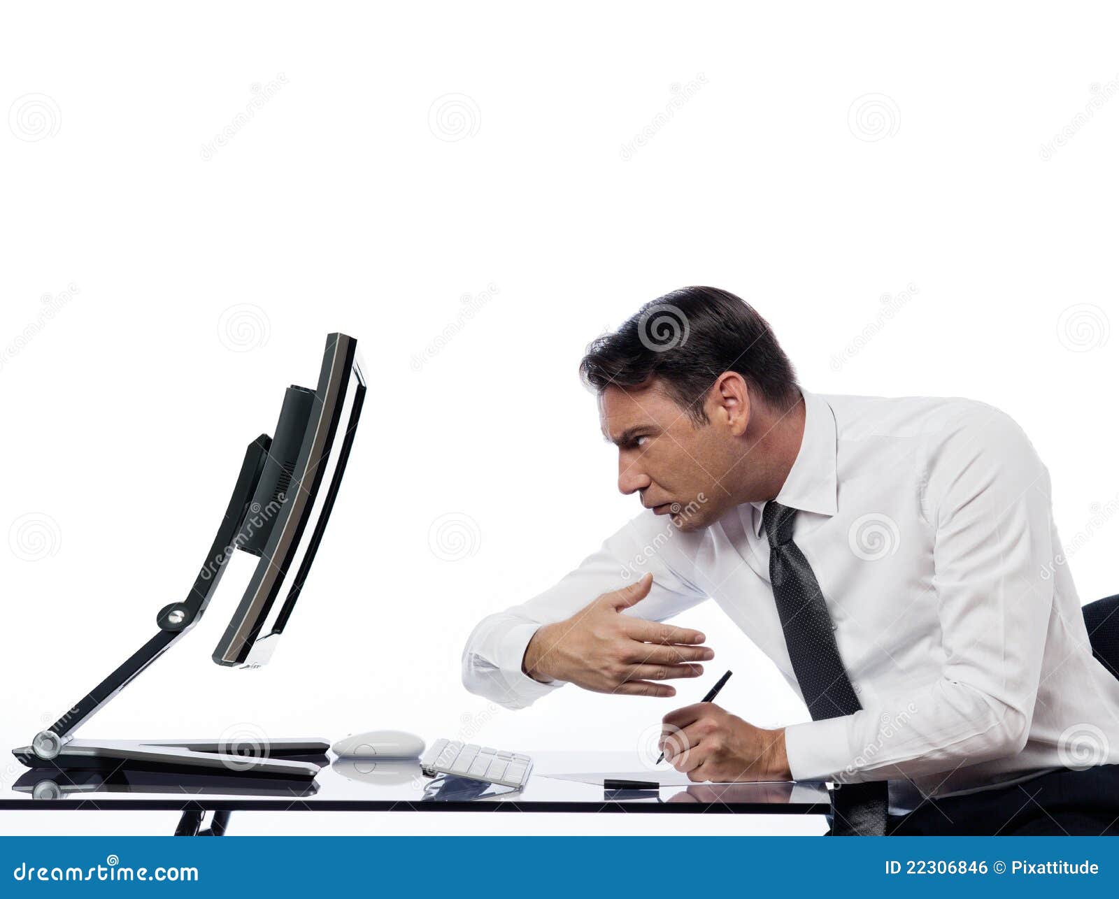 Man Relationship with Computer Spy Concept Stock Photo - Image of desk ...