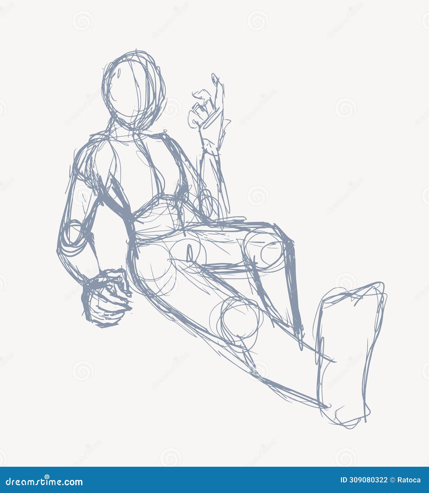 Man in Relax Pose Sketch Draw Stock Vector - Illustration of concept ...