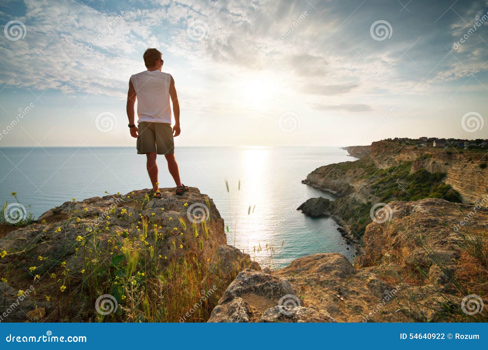 Man relax on sea stock photo. Image of leisure, activity - 54640922