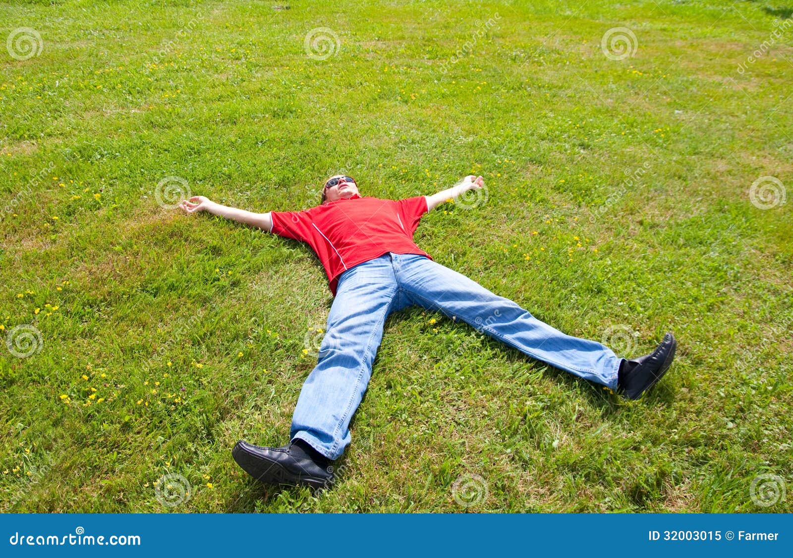 Man relaxation stock image. Image of leisure, field, adult - 32003015