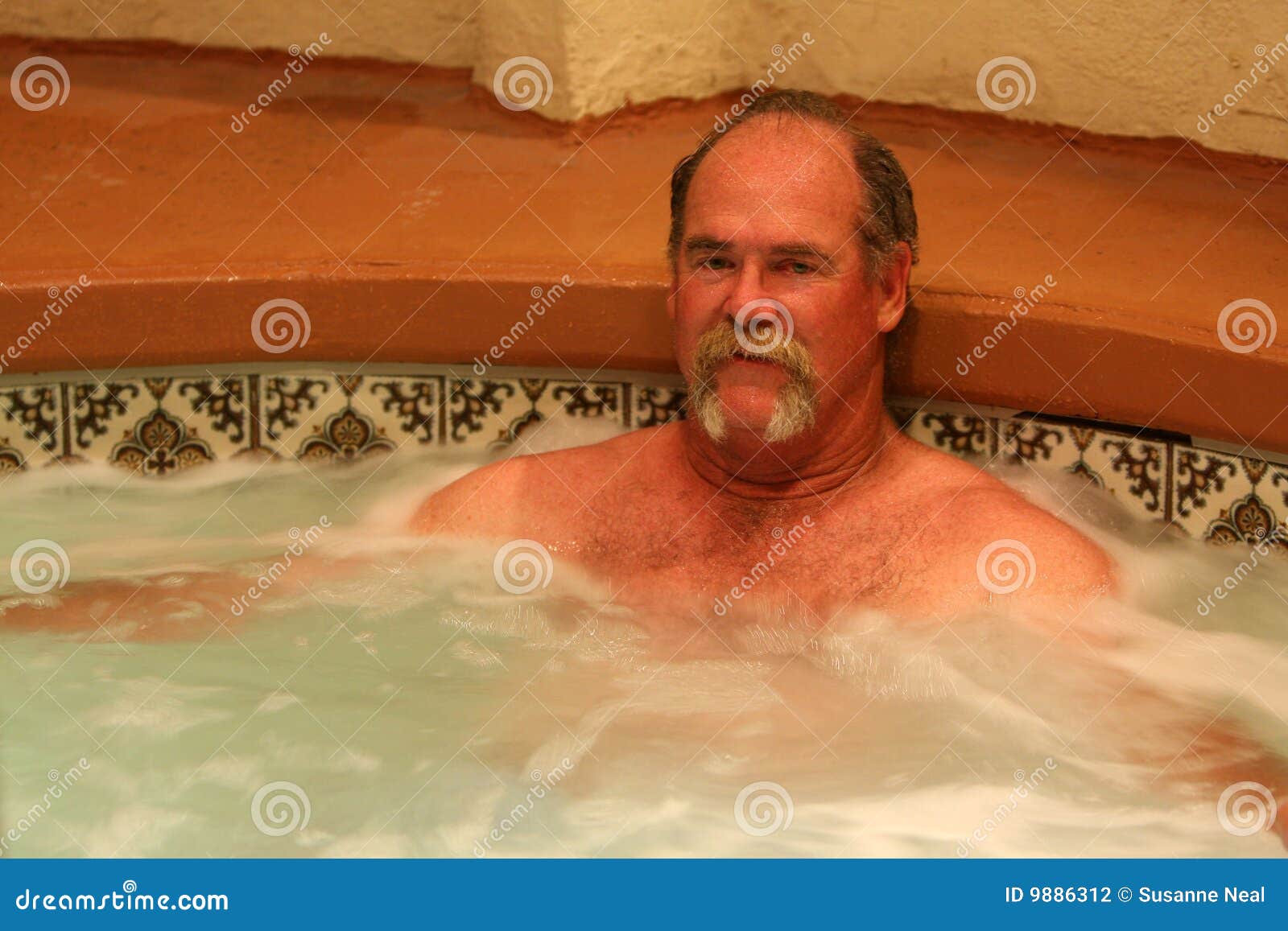 Man relaxes in jacuzzi spa stock photo. Image of caucasian - 9886312