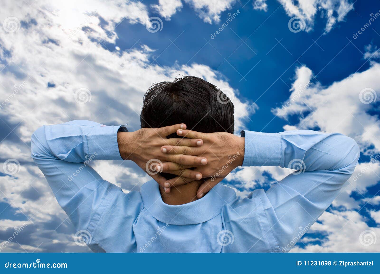 Man relaxing stock photo. Image of person, lazy, skies - 11231098