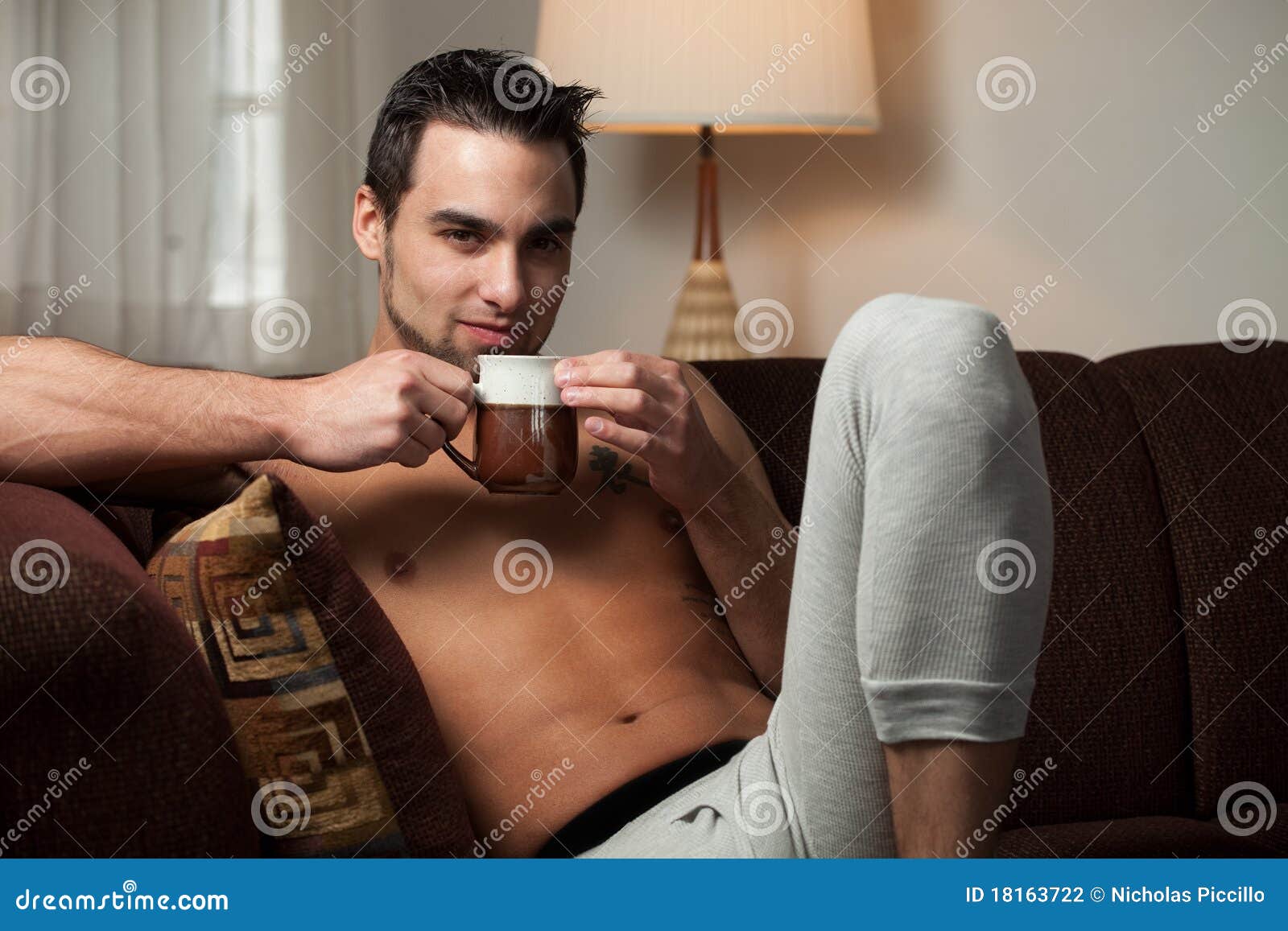 Man Relaxing stock photo. Image of romantic, warm, male - 18163722