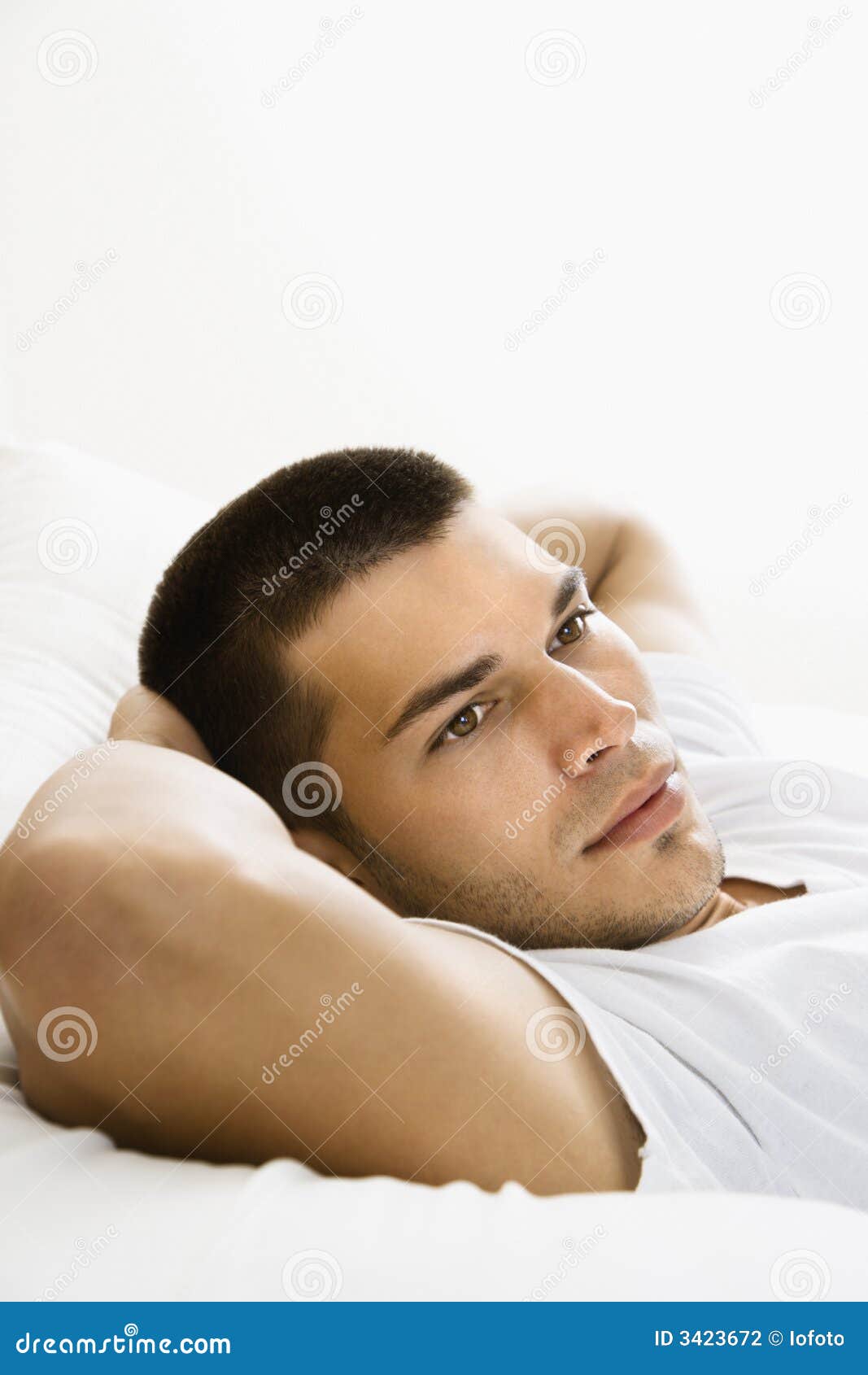 Man relaxing. stock photo. Image of lying, caucasian, color - 3423672
