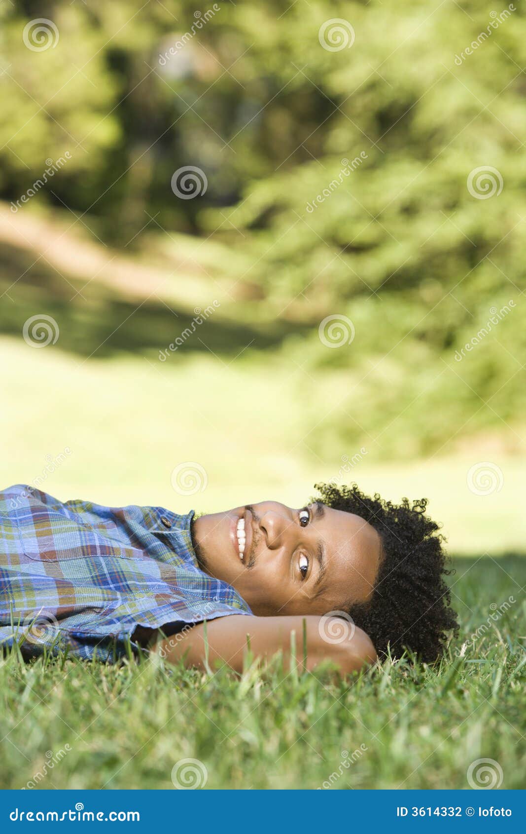 Man relaxing. stock photo. Image of relax, grass, adult - 3614332