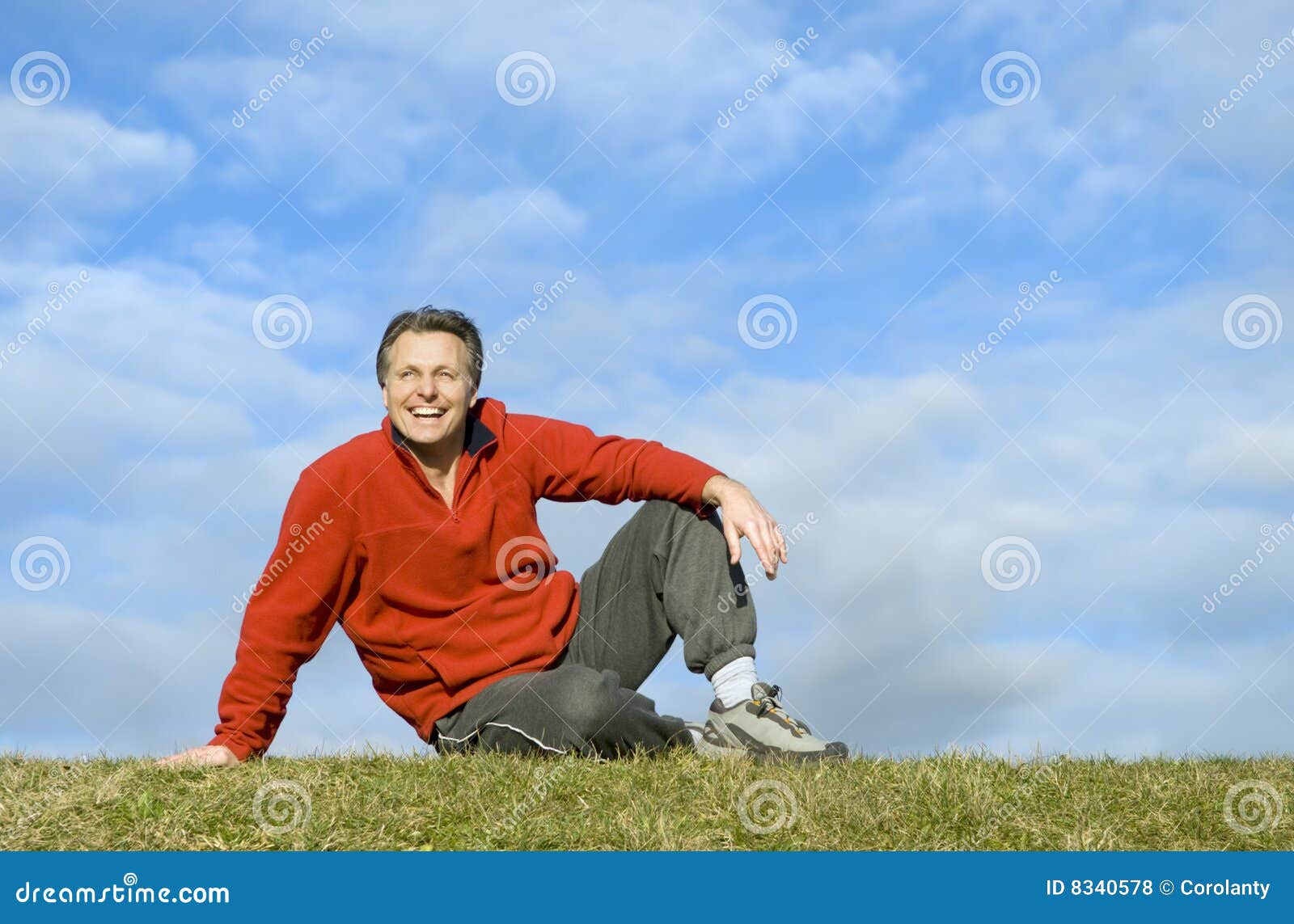 Man relaxing. stock photo. Image of grinning, adult, hobby - 8340578