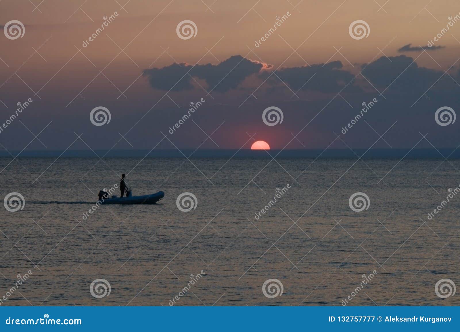 Man Relaxing on a Boat at Sunset Editorial Photography - Image of ...