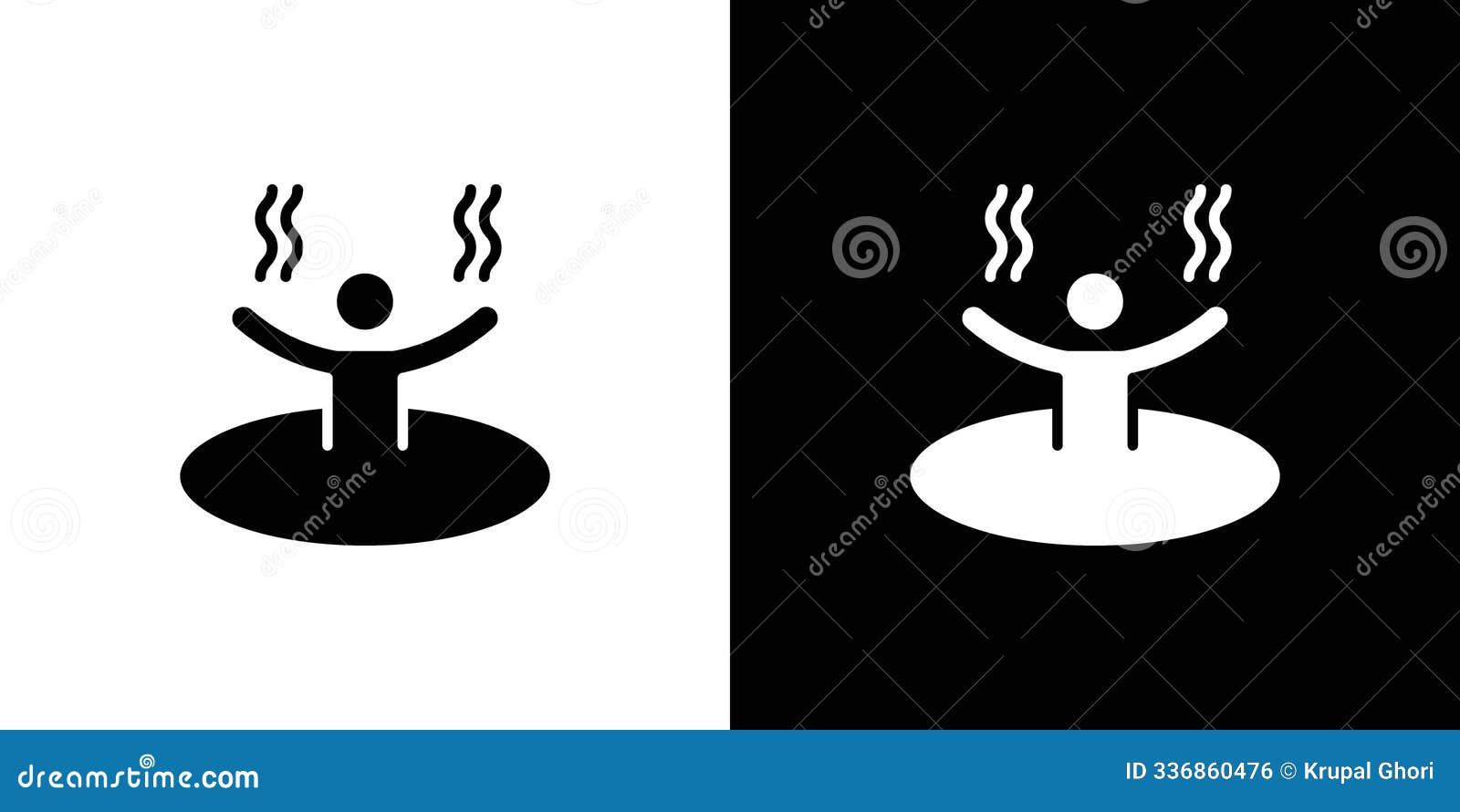 Man Relaxing in Jacuzzi Icon Linear Logo Isolated Stock Vector ...