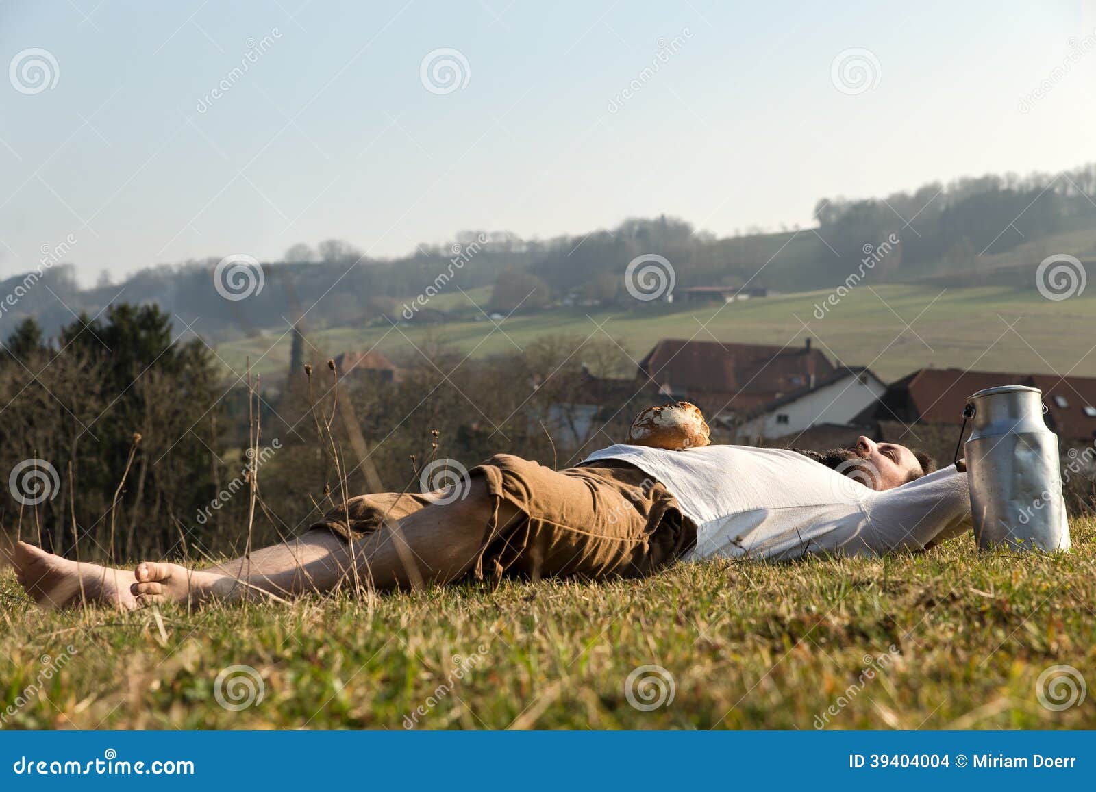 Man relaxing in the nature stock photo. Image of beard - 39404004
