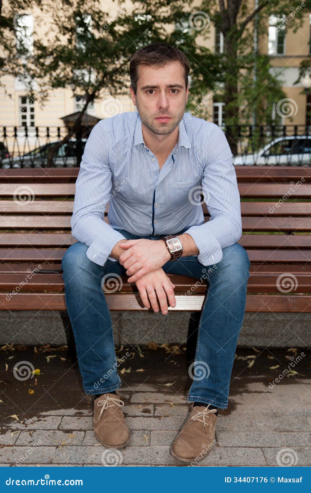 Man Relaxing in the Public Garden Stock Photo - Image of person, grass ...