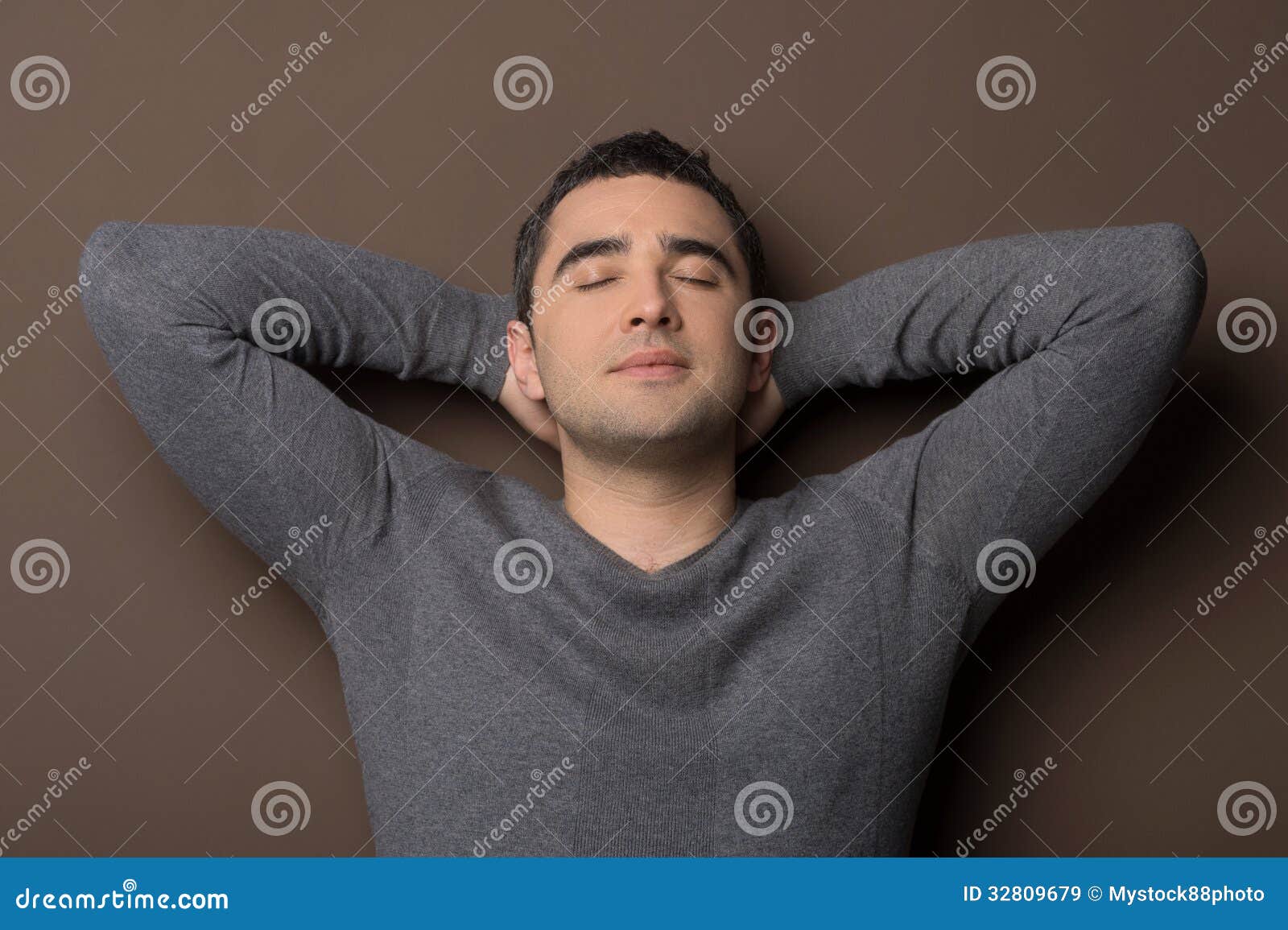 Man relaxing. stock image. Image of eyes, relaxing, emotions - 32809679