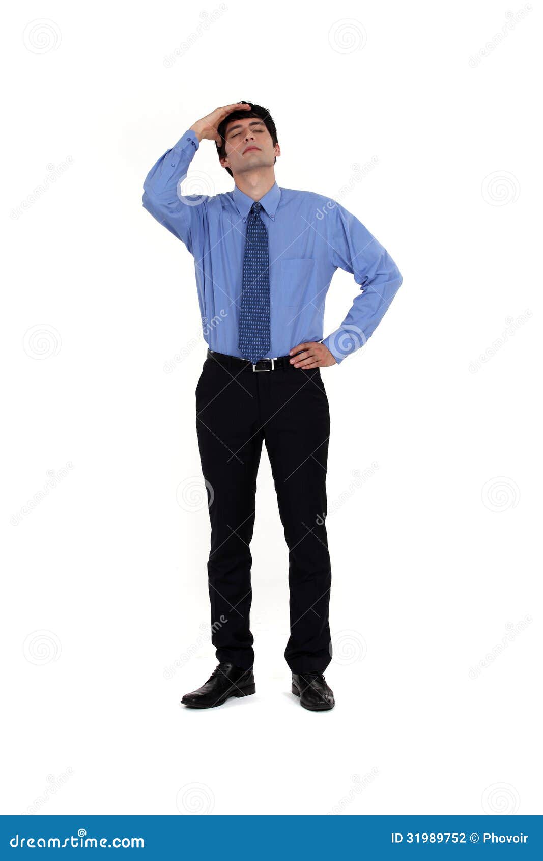 A Man Remembering Something Stock Photo - Image of white, graceful ...