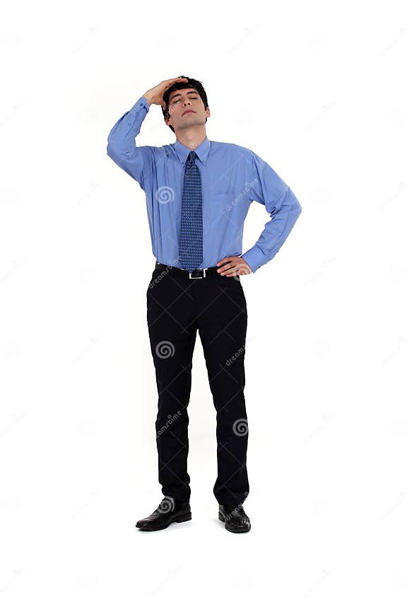 A Man Remembering Something Stock Photo - Image of white, graceful ...
