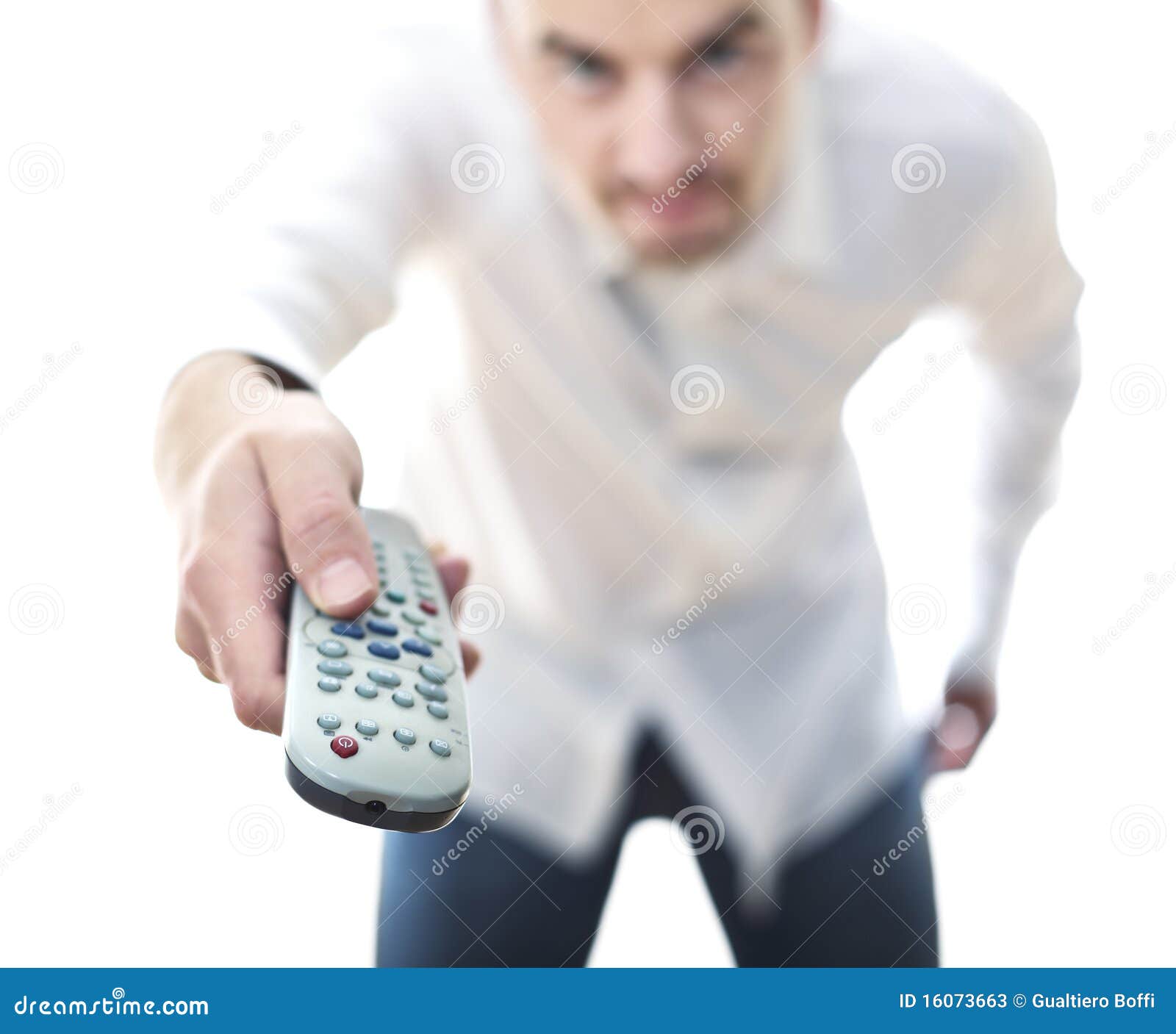 Man with remote control stock image. Image of lifestyle - 16073663